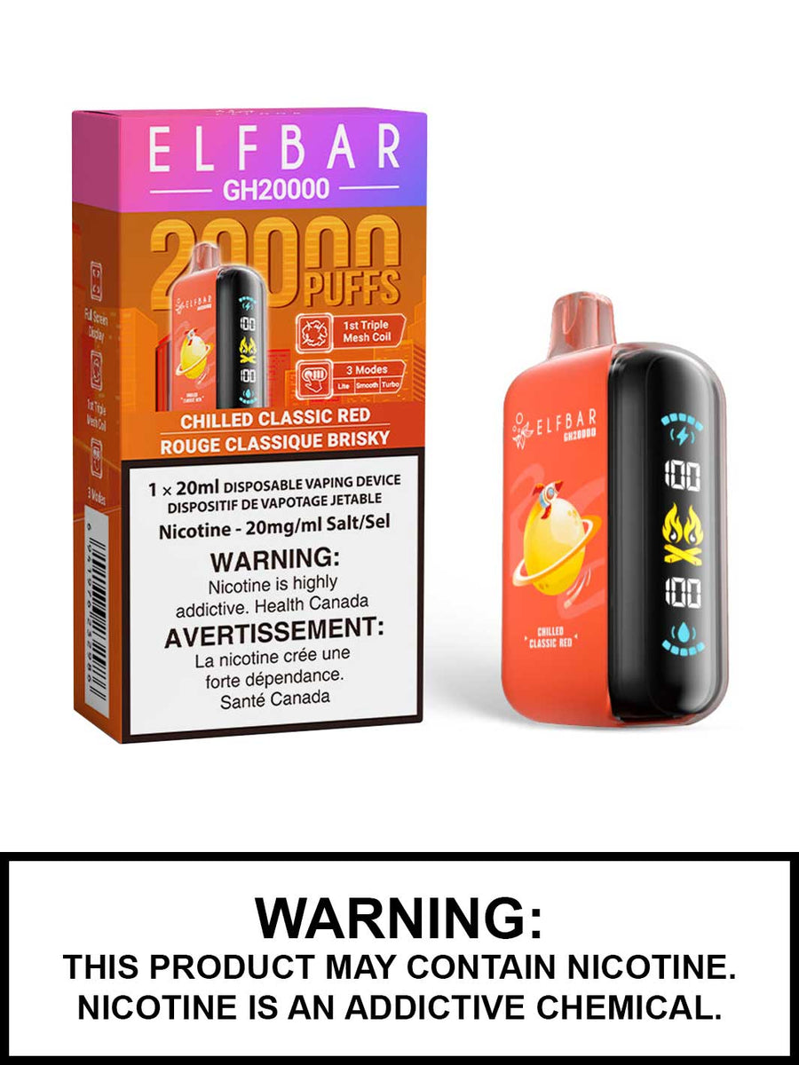 Chilled Classic Red Elf Bar GH20000 Disposable Vape, 20K Puffs – Vape360