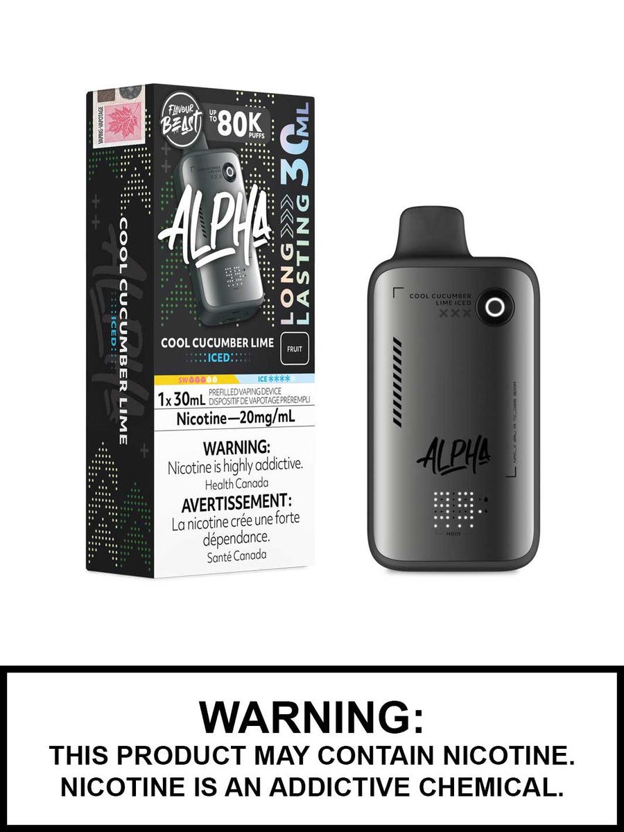 Cool Cucumber Lime Iced Flavour Beast Alpha 80K Disposable Vape