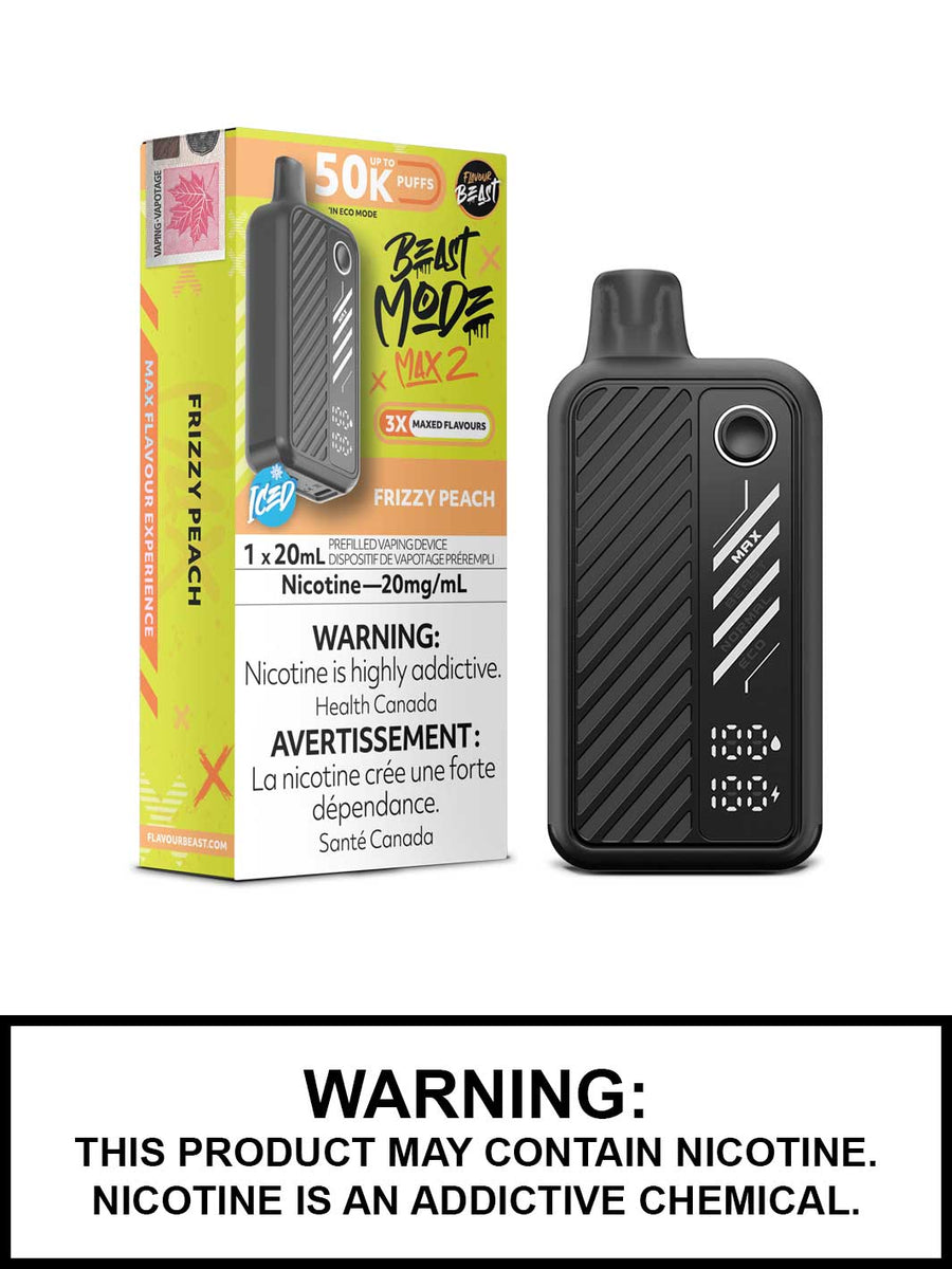 Frizzy Peach Iced Flavour Beast Beast Mode Max 2 Vape, 20mL – Vape360